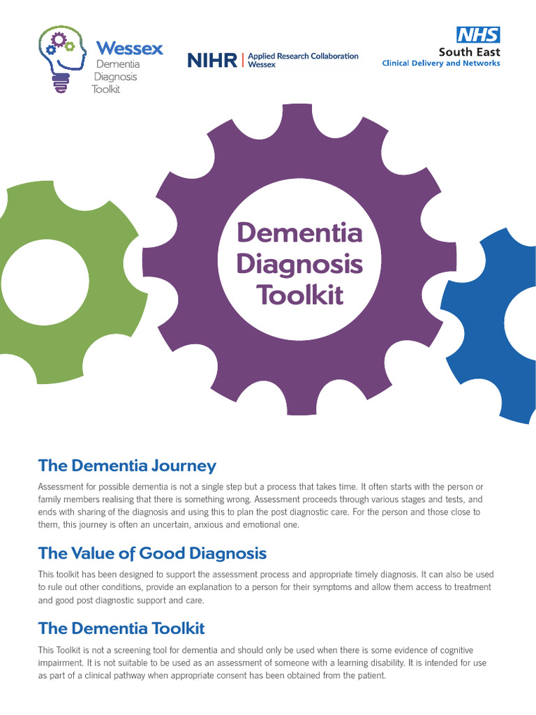 Dementia Diagnosis Toolkit Overview | PDF | Dementia | Medical Diagnosis