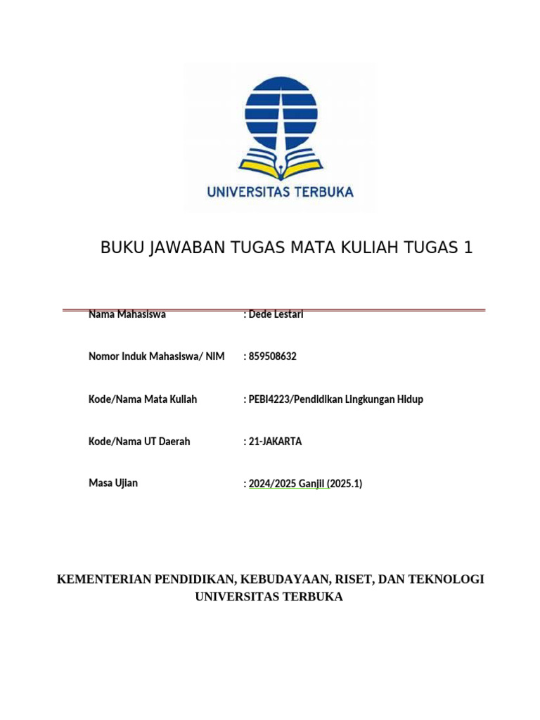 BJT Tugas 2 PLH Dede Lestari 859508632 | PDF