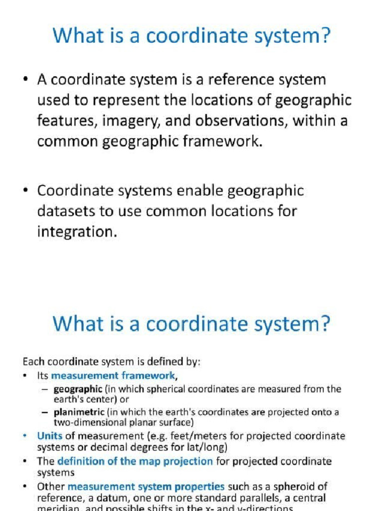Basics of Coordinate Systems | PDF
