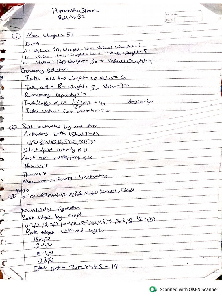 DAA Assignment | PDF