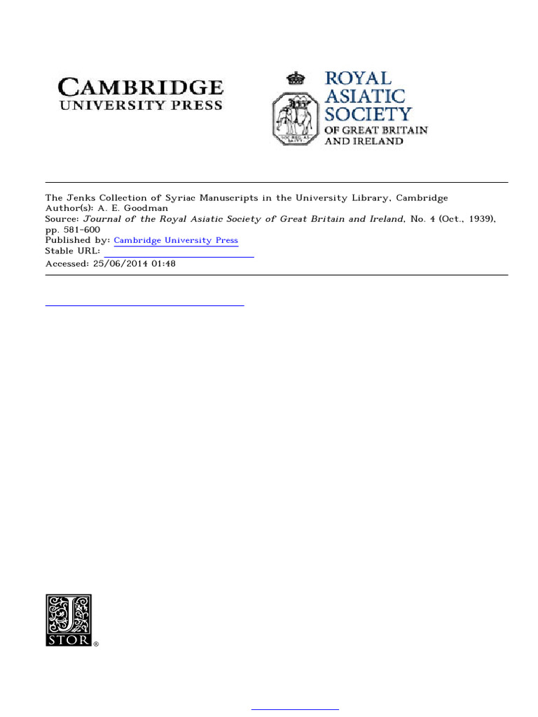 Collection of Syriac Manuscripts | PDF | Manuscript