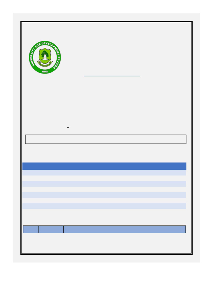 1286 - University For Development Studies. Transcript-1 | PDF | Learning