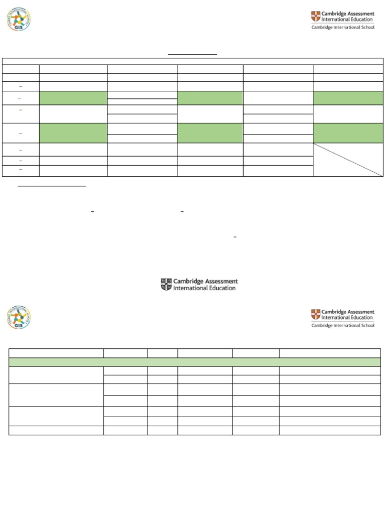 Mid-Term 3 Assessments Timetable - ST9 (May. 2025) | PDF