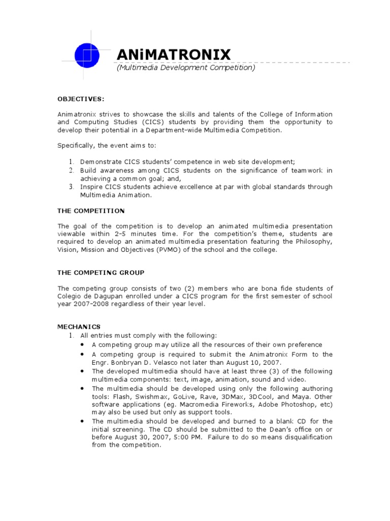 Animatronix Guideline | PDF | Adobe Flash | Multimedia