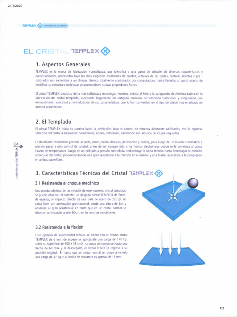 5.1.ficha Tecnica Cristale Templado FURUKAWA | PDF
