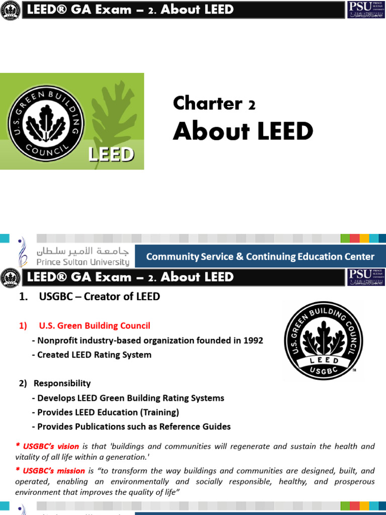 LEED GA - About LEED | PDF | Green Building | Natural Environment