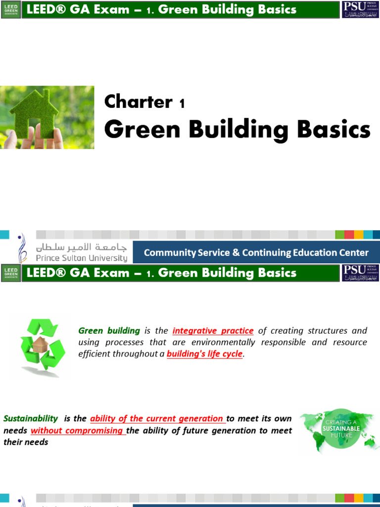 LEED GA - Green Building Basics | PDF | Green Building | Life Cycle ...
