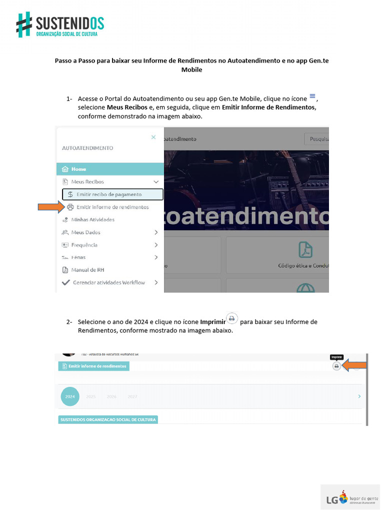 Passo A Passo - Informe de Rendimentos | PDF