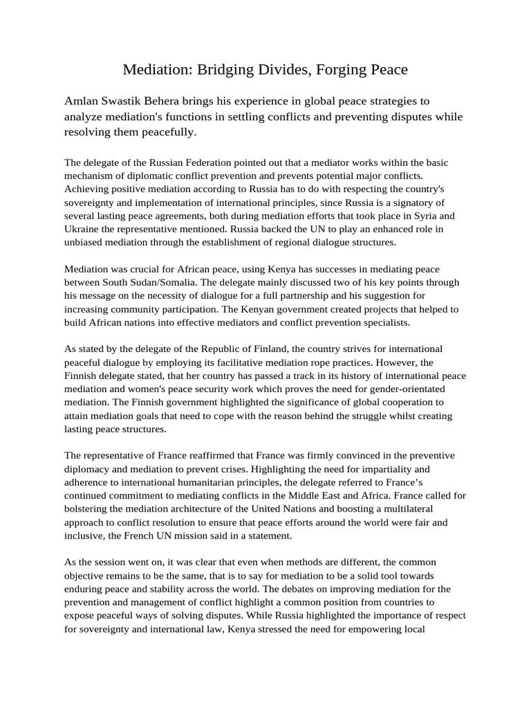 Amlan UNGA-DISEC Beat Day2 | PDF | Mediation | Peace