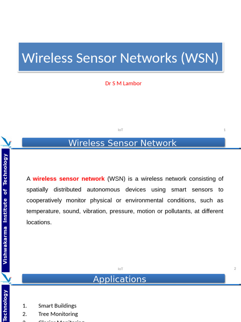 L3 U4 Wireless Sensor Network | PDF | Wireless Sensor Network | Computer Network