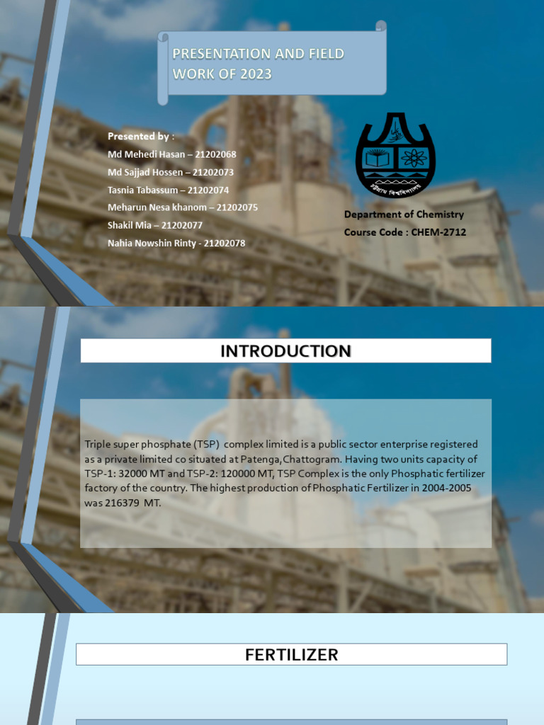 Presentationon On Royal Cement LTD | PDF | Sulfuric Acid | Fertilizer