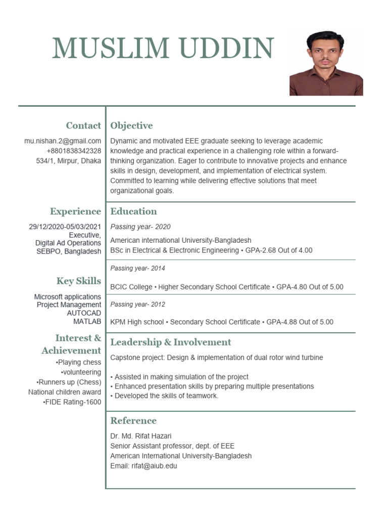 Muslim Uddin Nishan.resume | PDF