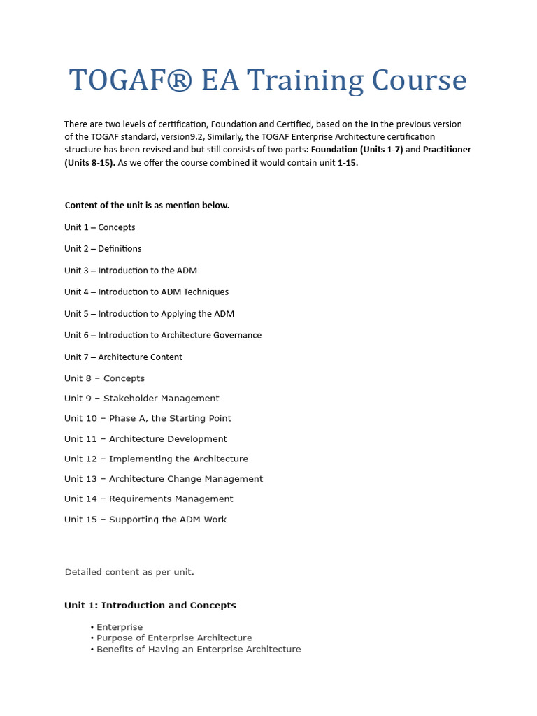 Togaf Training Content 20241018342-ToGAF | PDF | Enterprise ...