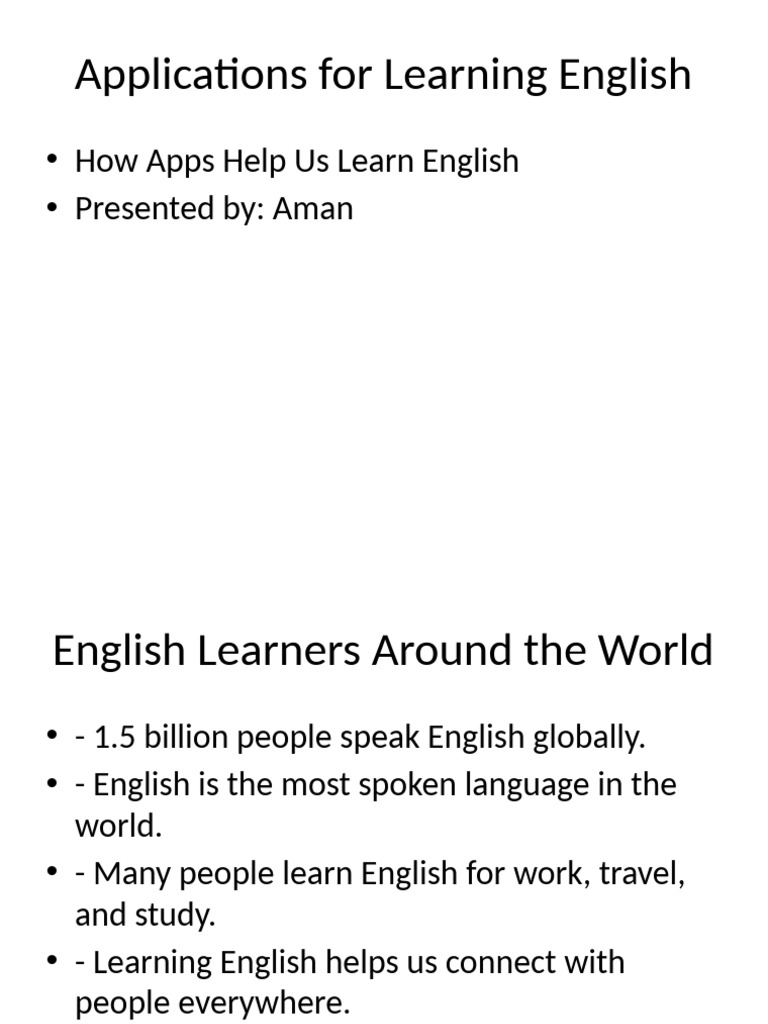 Application for Learning English | PDF | Learning | Human Communication