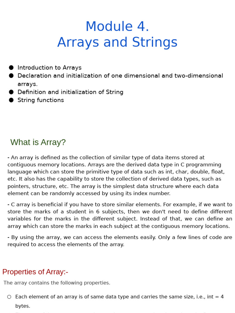 CP - Module 4 - PPT 2023 24 | PDF | Computer Data Storage | Data Type