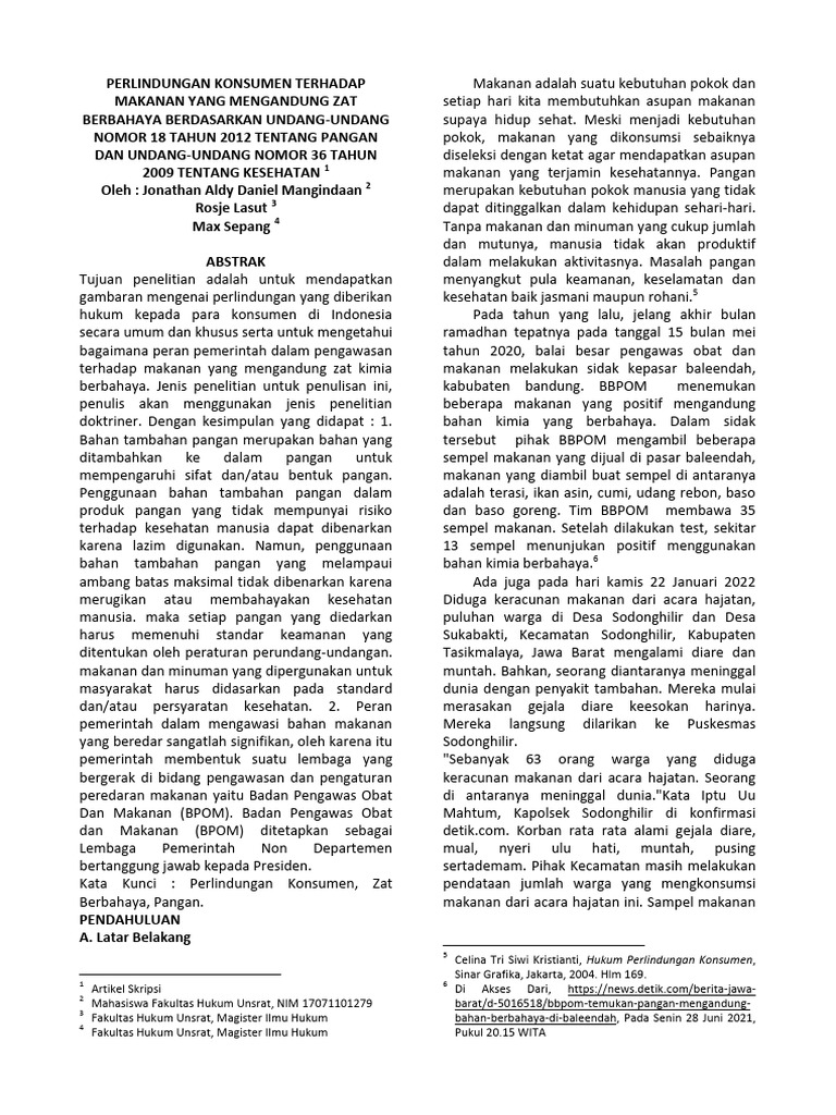 Jurnal Jonathan Aldy Daniel Mangindaan | PDF