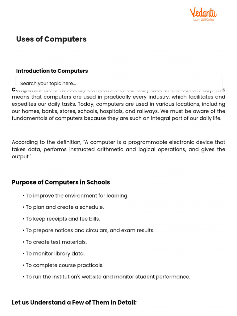 Uses of Computers | PDF
