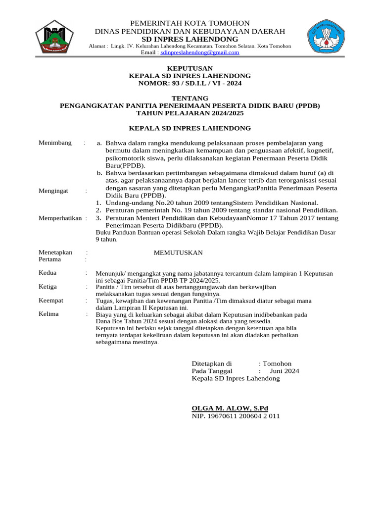 SK PPDB 2024-2025 | PDF