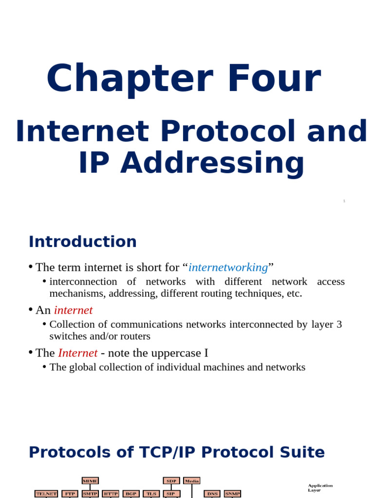 Chapter 4 - Internet Protocol and IP Addressing | PDF | Internet Protocols | Computer Network