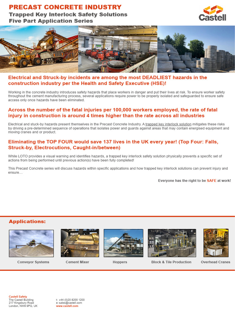Precast Concrete Safety Solutions Guide | PDF | Occupational Safety And ...