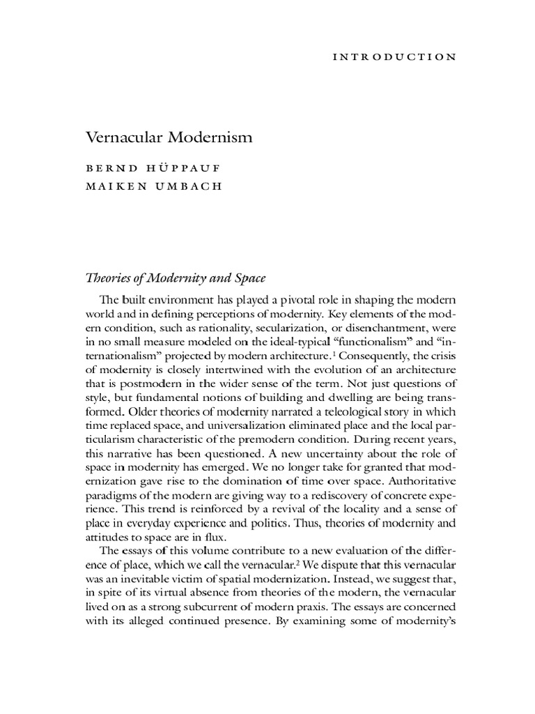 Vernacular Modernism | PDF