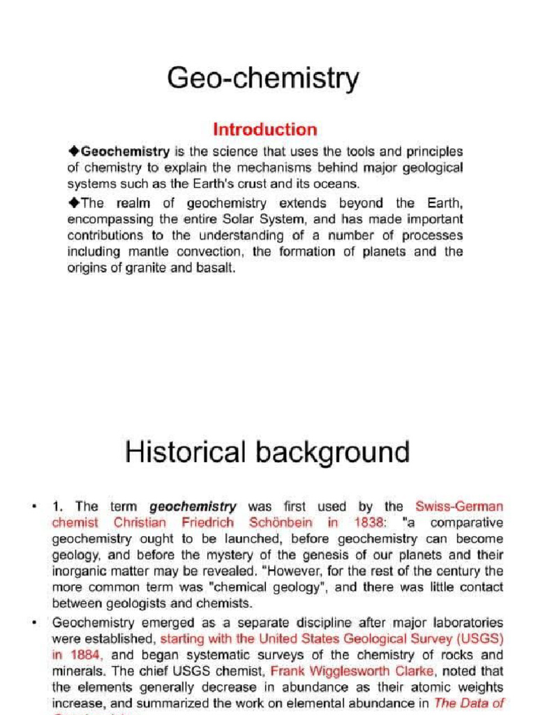 Geochemistry Introduction | PDF