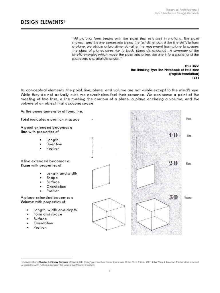TOA1 - 01 Design Elements | PDF | Space | Plane (Geometry)