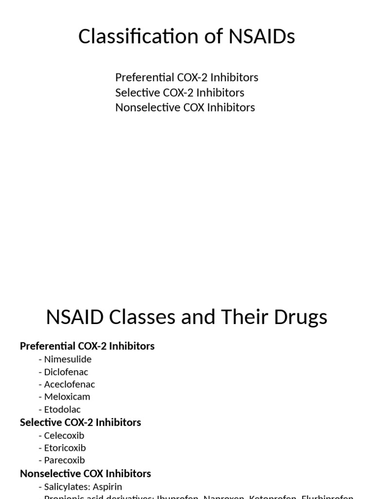 NSAID Classification | PDF