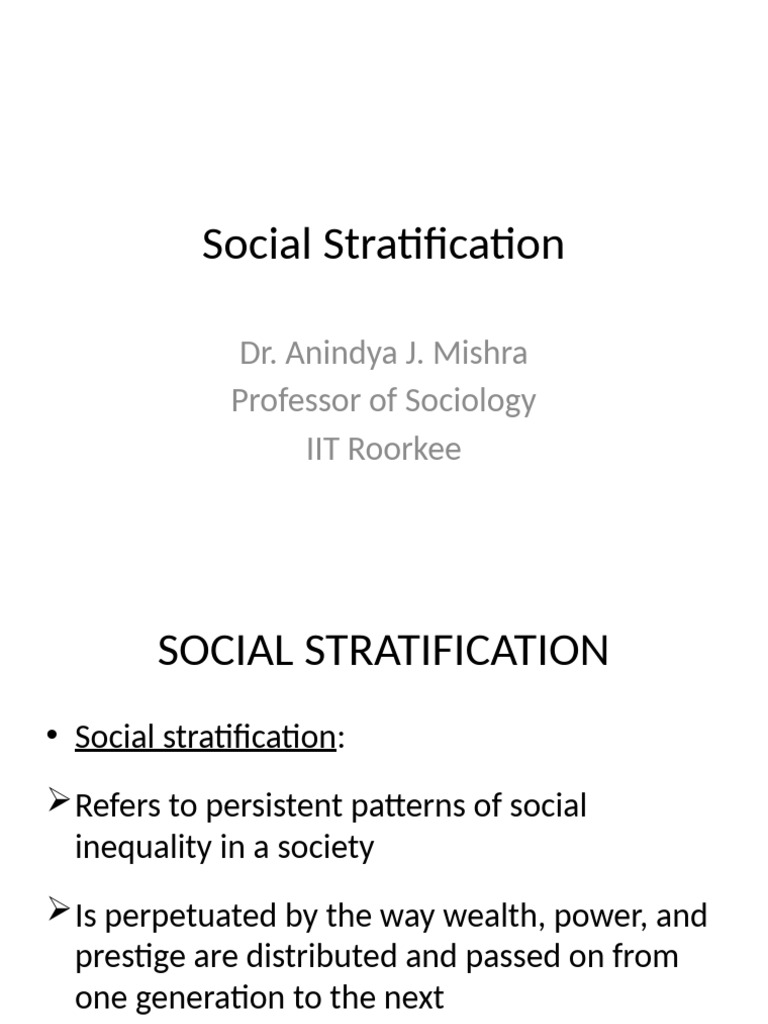 Social Stratification AJM | PDF | Social Stratification ...