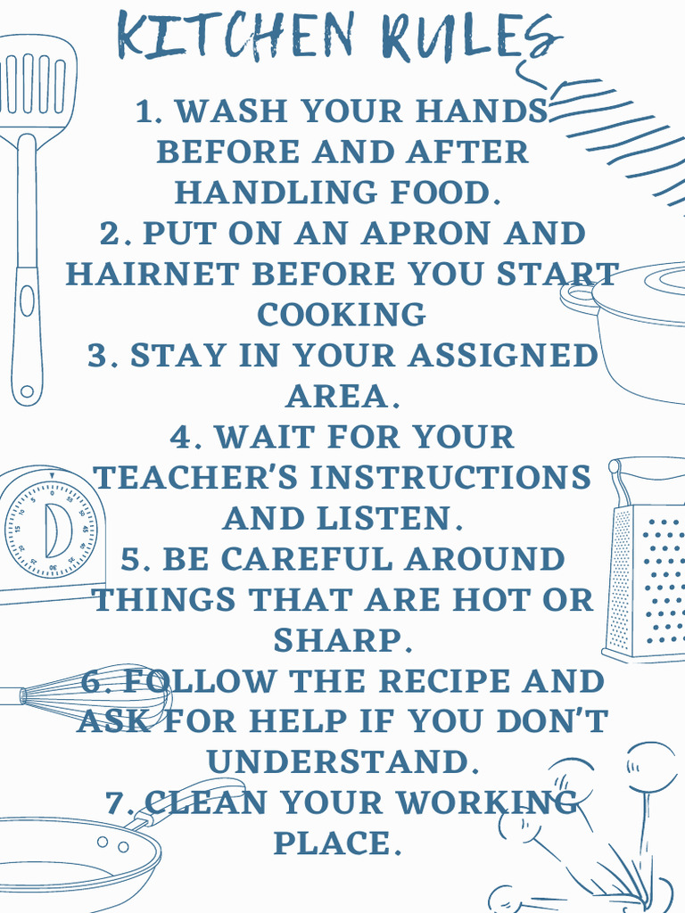Essential Kitchen Rules for Safety | PDF