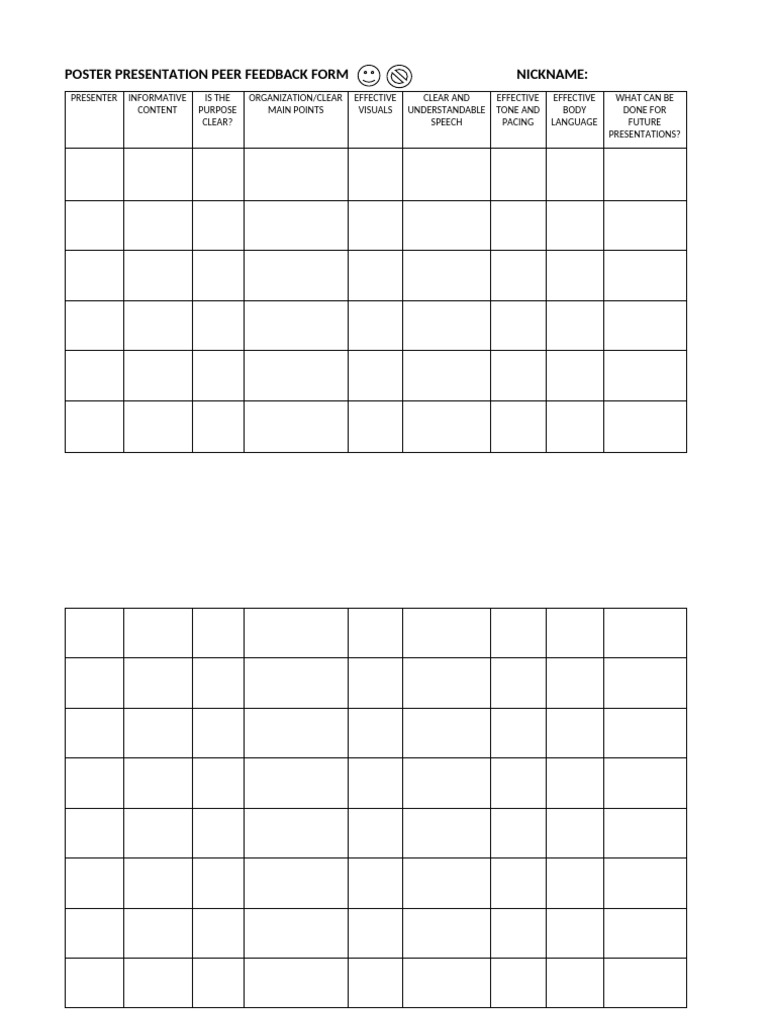 3 Poster Peer Feedback | PDF