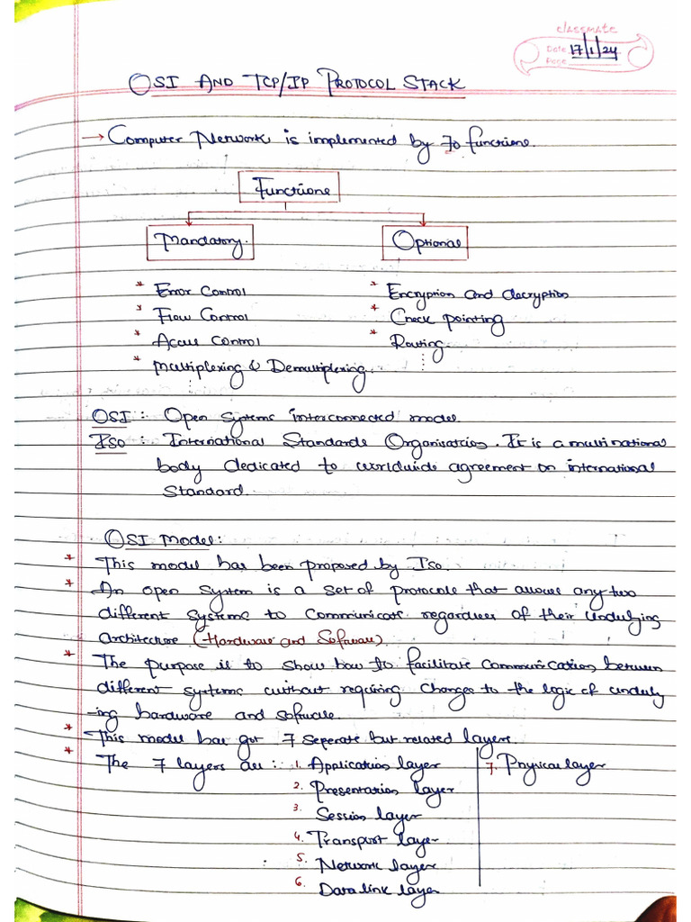 OSI Model Notes | PDF