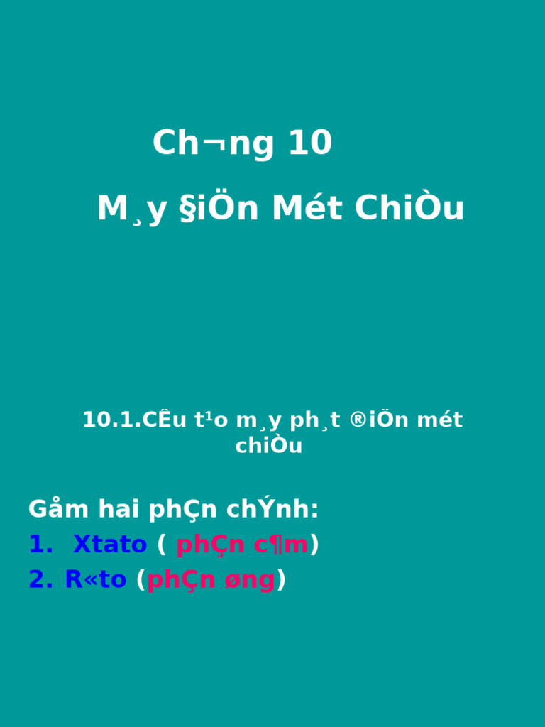 Chuong 10 May Dien Mot Chieu | PDF