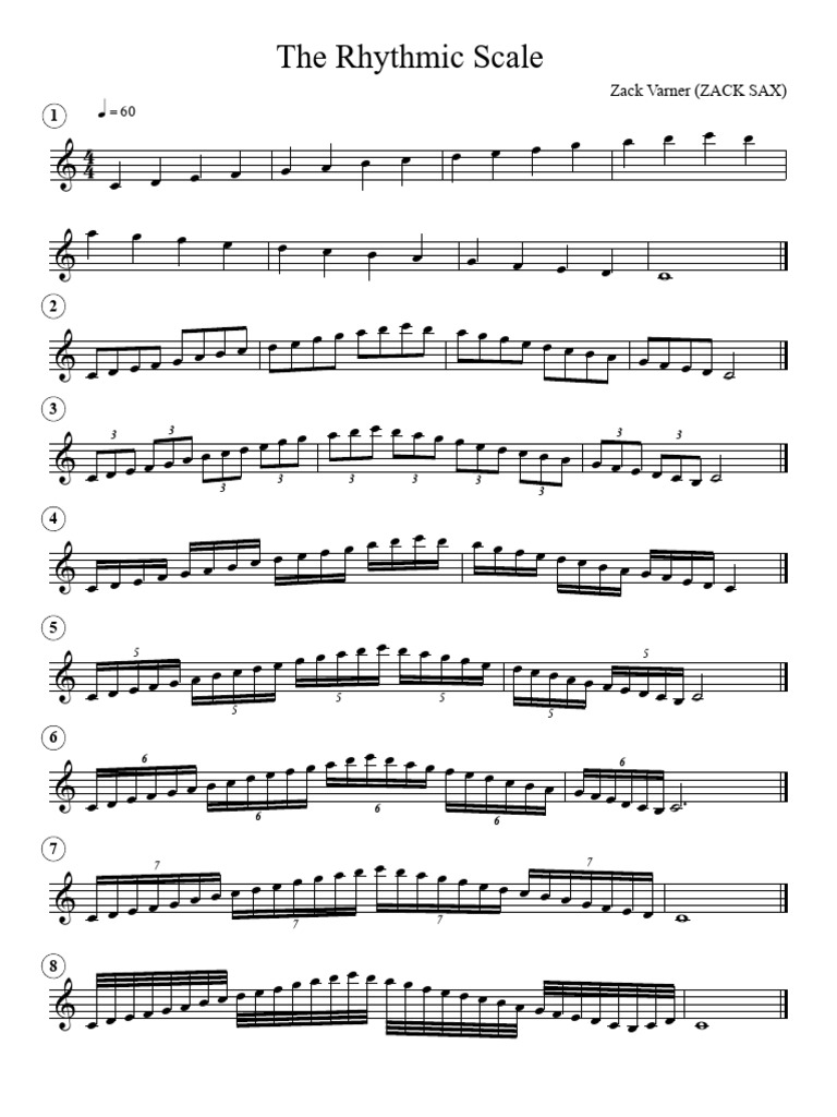 The Rhythmic Scale in BB, C, G | PDF