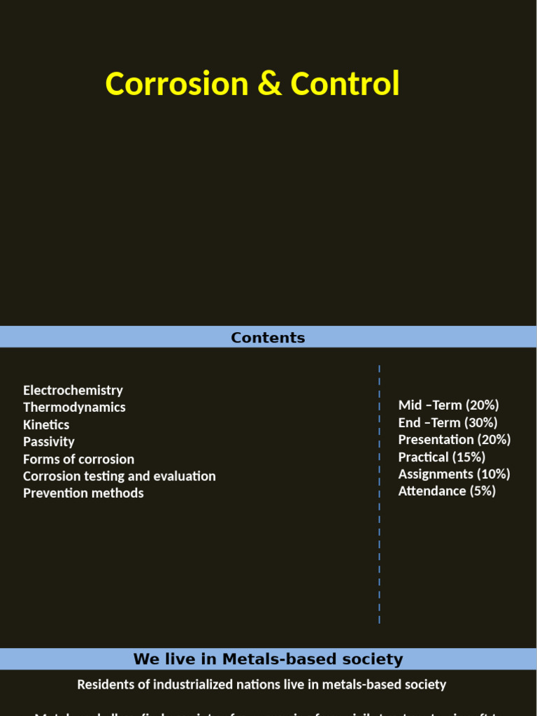 Corrosion & Control-Class | PDF | Corrosion | Redox
