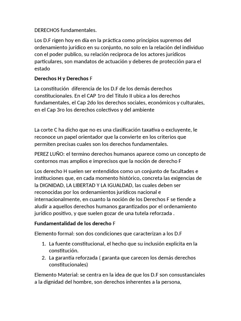 RESUMENCITO DE CONST | PDF | Derechos humanos | Derechos