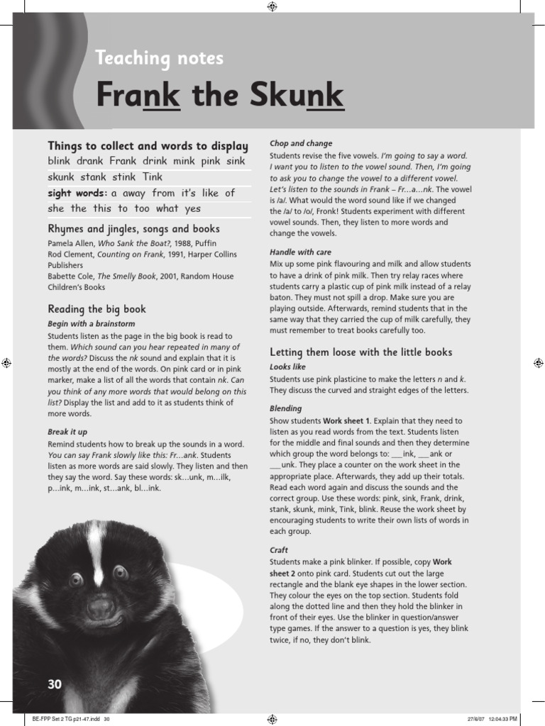 Funny Photo Frank The Skunk | PDF