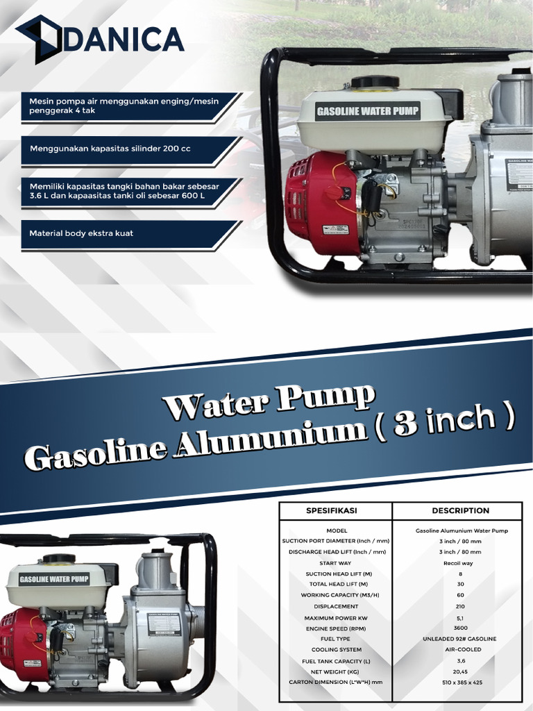 Brosur Danica Waterprump 3 dan 4 inch | PDF