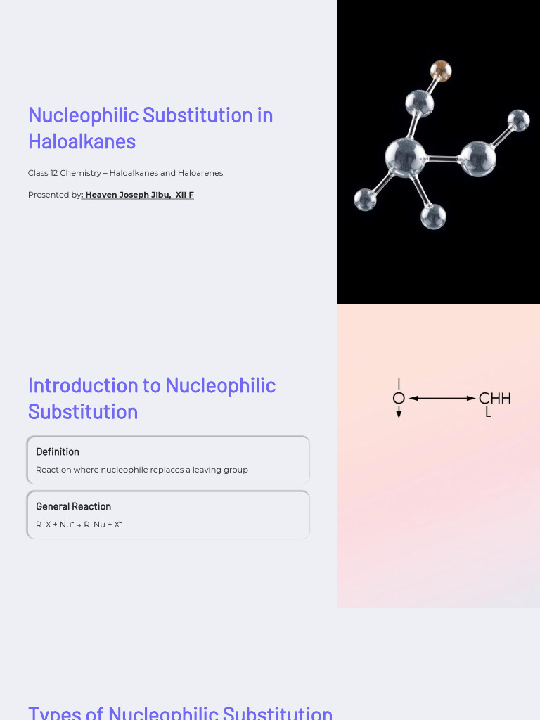 Nucleophilic Substitution in Haloalkanes | PDF