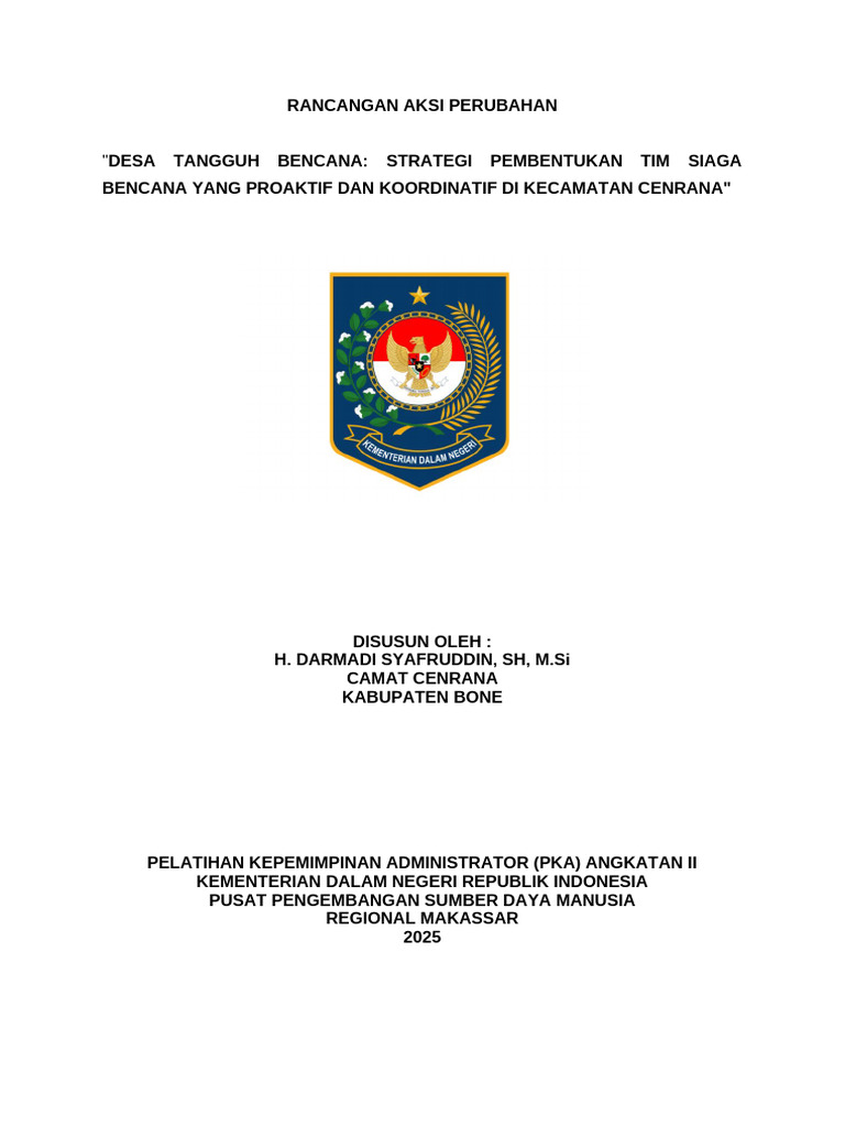 Tim Siaga Bencana di Cenrana 2025 | PDF