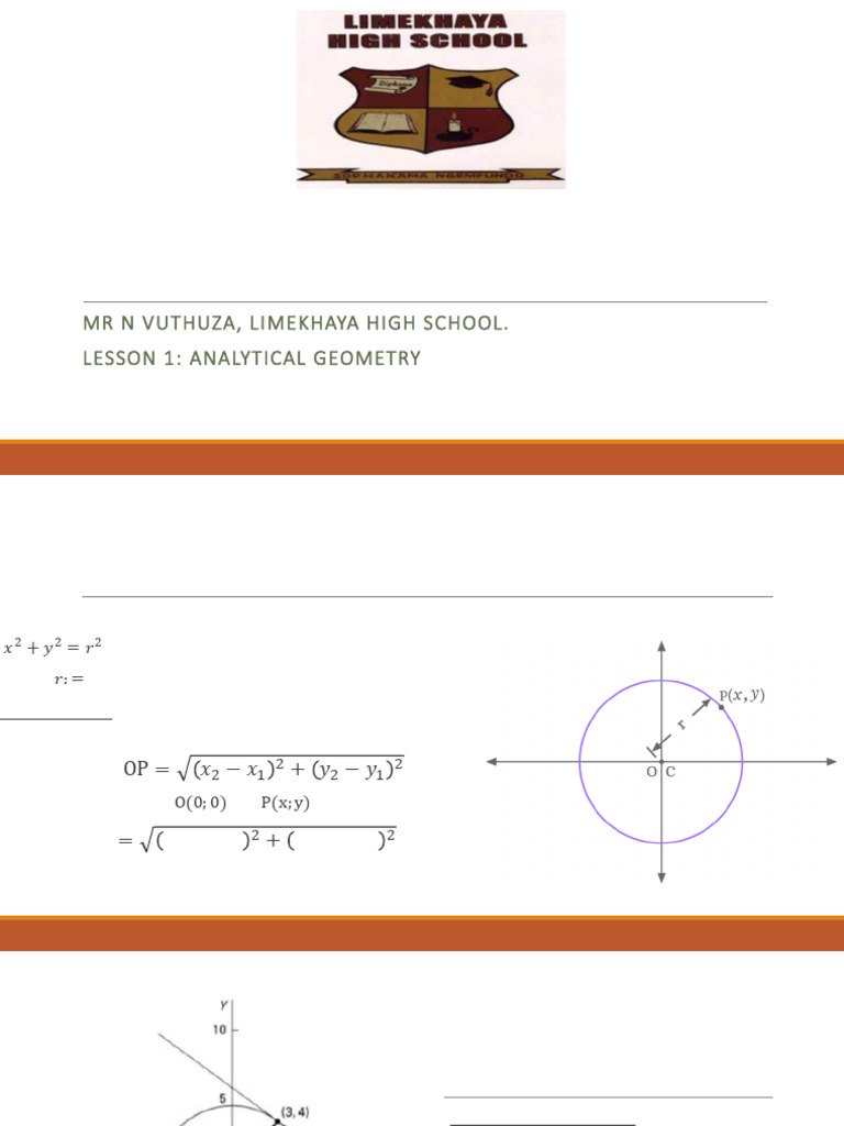 Lesson 1 J Analytical Geometry J GR 12 | PDF