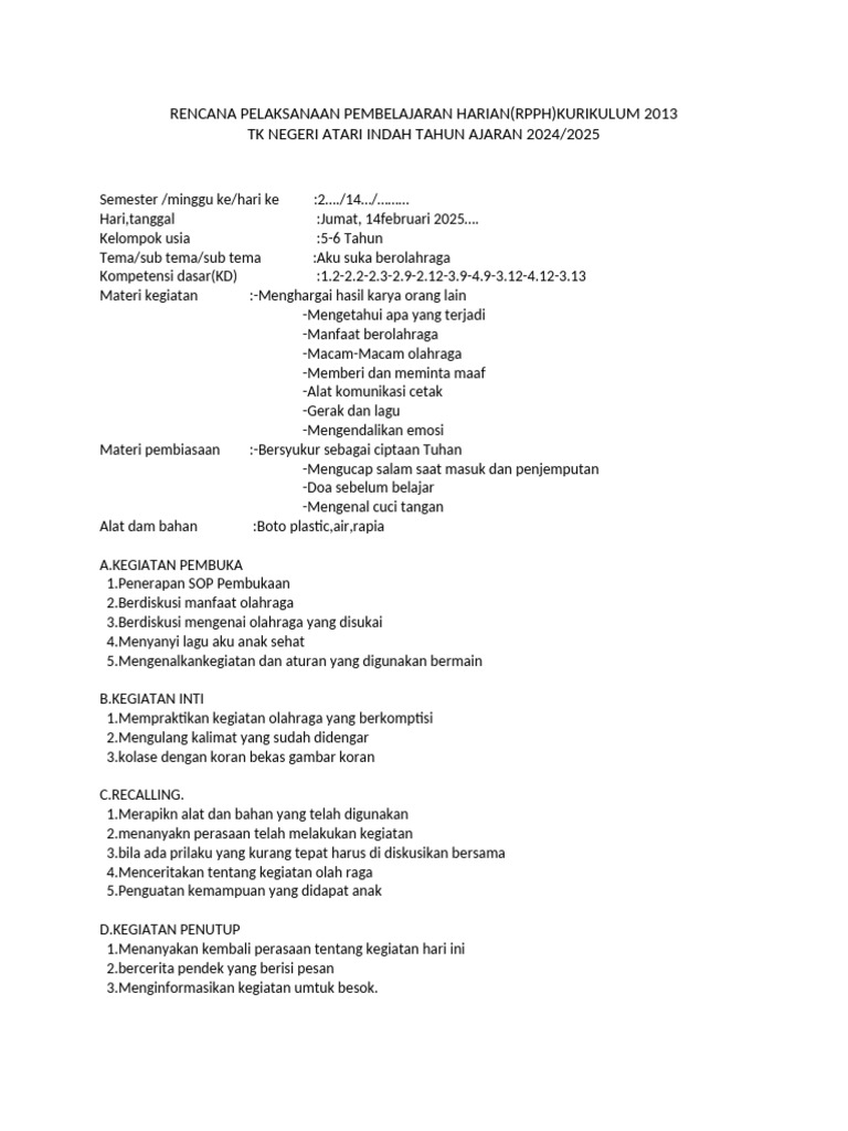 RPPH Penelitian | PDF