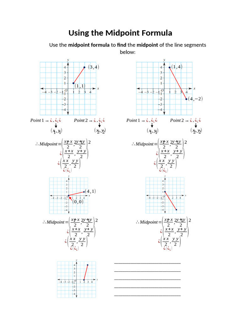 Using The Midpoint Formula | PDF | Euclidean Geometry | Classical Geometry