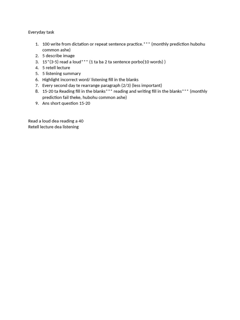 Everyday Task | PDF