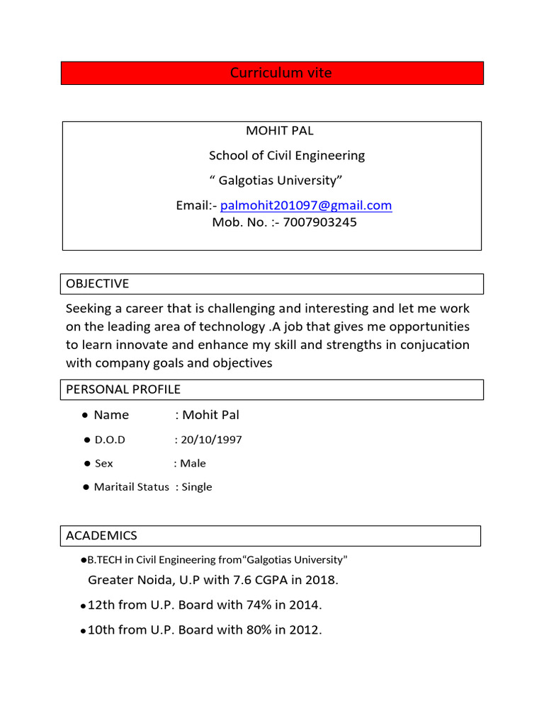 Mohit resume | PDF