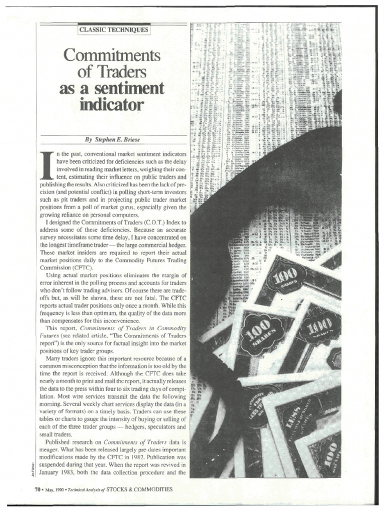 Commitment of Traders - Sentiment Indicator | PDF