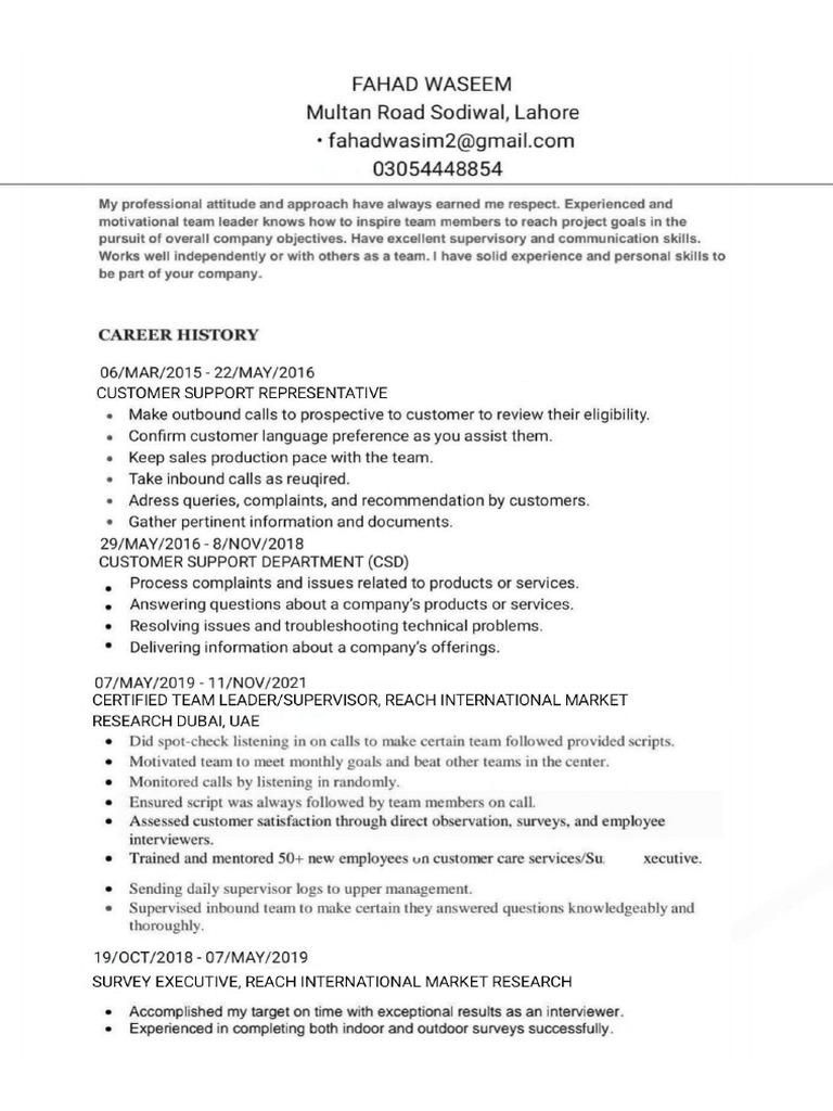 Fahad CV Updated | PDF