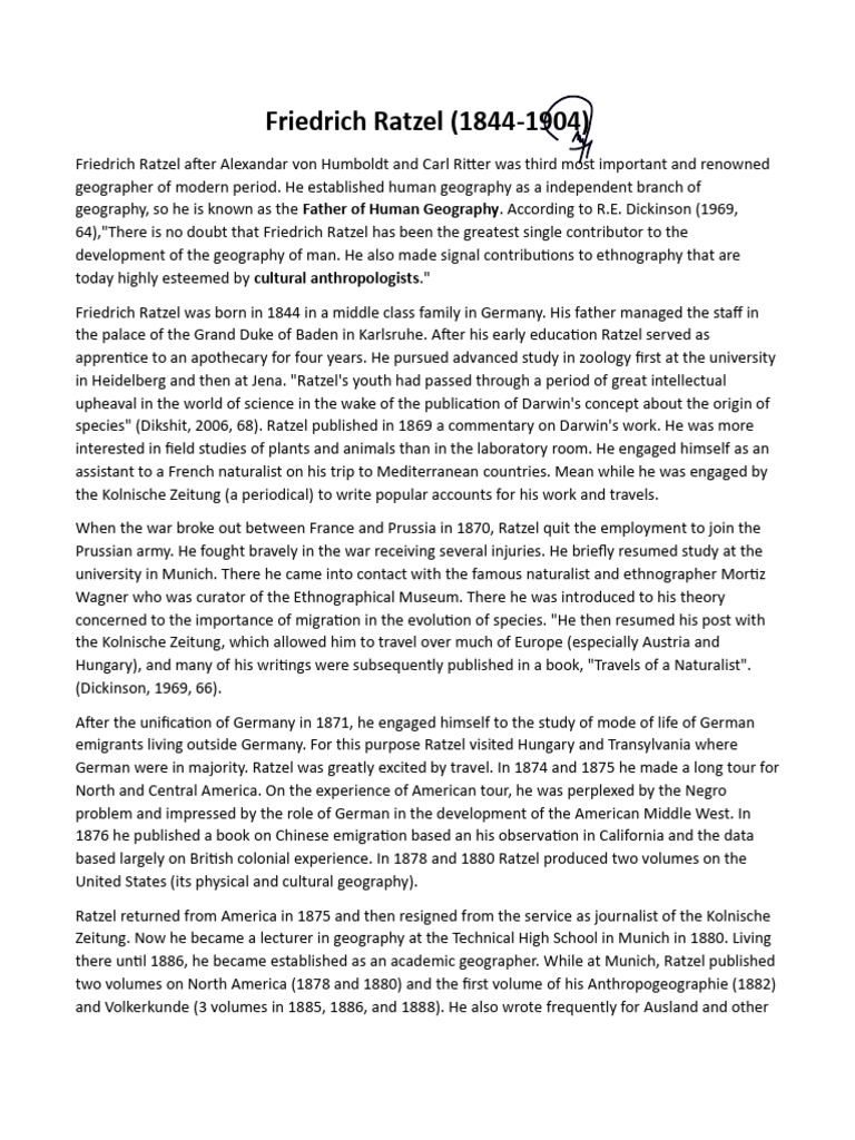 Friedrich Ratzel - 2025-05-11 - 17-18-03 | PDF | Geography | Liberal ...