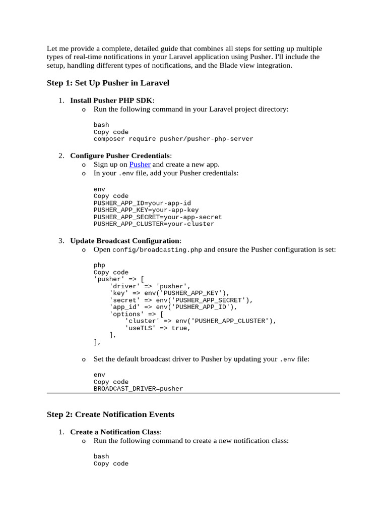Pusher 1 | PDF | Php | Computer Programming