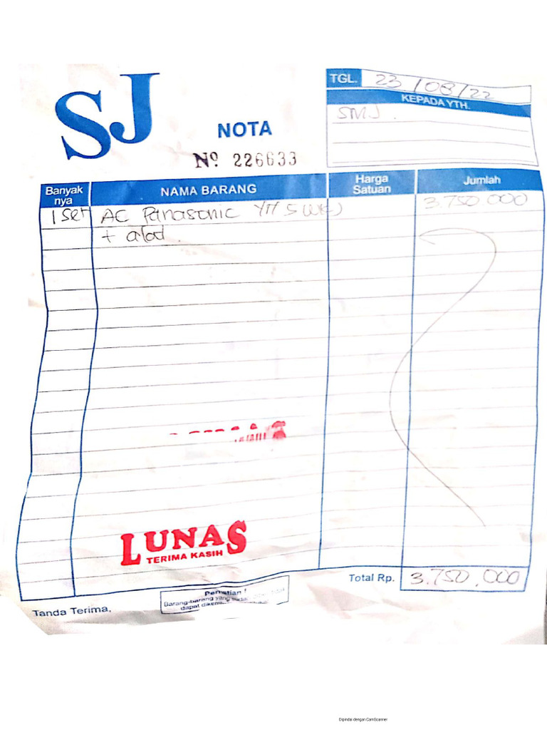 SPB Barang Masuk Tgl 23 Agustus 2022 | PDF